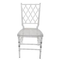 China Event Party Stacking Wedding Plastic Chairs Transparent Weather Resistant for sale