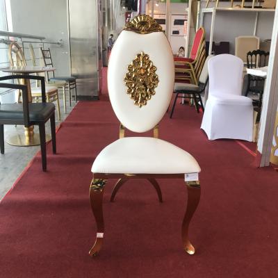 China Sturdy Lightweight Stainless Steel Seating With Gold Finish 4 Legs for sale