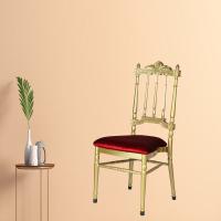 China Powder Coating Gold Chiavari Chairs For Weddings Soft Seat Fabric Foam for sale