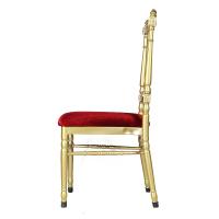 China Powder Coating Gold Chiavari Chairs For Weddings Soft Seat Fabric Foam for sale