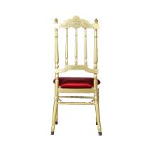 China Powder Coating Gold Chiavari Chairs For Weddings Soft Seat Fabric Foam for sale