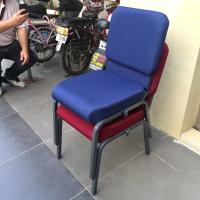 China Interlock Metal Stacking Church Chair  400KG Supporting Conference Room Chair for sale