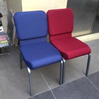 China Interlock Metal Stacking Church Chair  400KG Supporting Conference Room Chair for sale