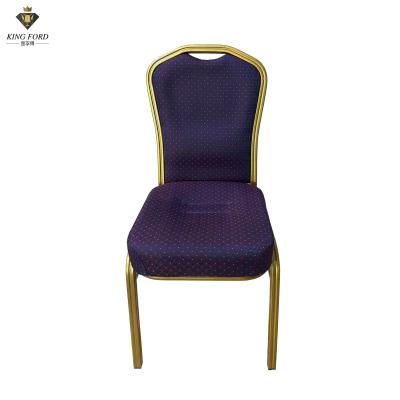 China Aluminum Stacking Gold Wedding Restaurant Banquet Chair Commercial Furniture for sale