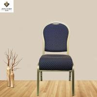 China Stackable Hotel Commerical Furniture Metal Frame Fabric Cover Banquet Wedding Party Chair for sale