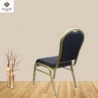 China Stackable Hotel Commerical Furniture Metal Frame Fabric Cover Banquet Wedding Party Chair for sale