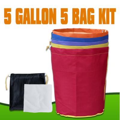 China Hydroponics Bubble hash Bag Extraction 5 Gallon 5 Bag Kits for sale