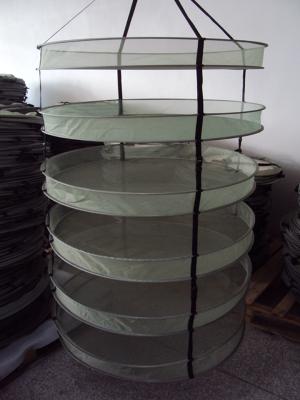 China 6 Tier Hydroponics Grow Tent Mesh Hanging Dry Net Rack for Garden Buds and Flowers for sale