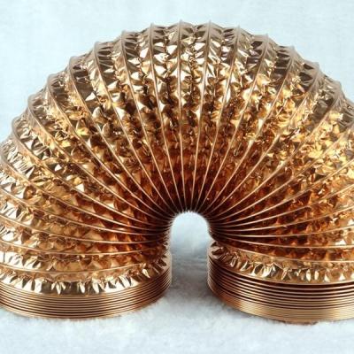 China Fire Resistant Copperized Aluminum Flexible Duct Hose 8 Inch Diameter for Ventilation for sale