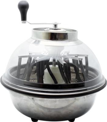 China 19 Inch Manual Stainless Steel Hydroponics Bowl Leaf Bud Trimmer Hand Drive Herb for sale
