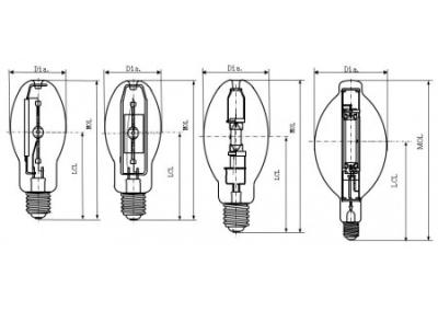 China ED28 400W Coated ANSI Standard Explosion-proof Metal Halide Lamp Indoor Outdoor for sale