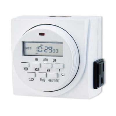 China Advanced USA Canada 7-day Dual Outlet Time Switch Digital Light Timers Plug in Digital Timer for Indoor Gardening for sale