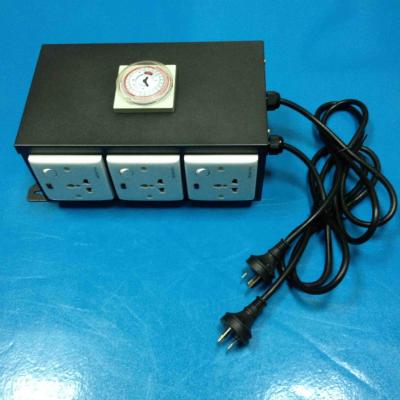 China 24 Hours 6 Way Hydroponic Multi Lighting Power Controller Socket for Grow Light and Greenhouse for sale