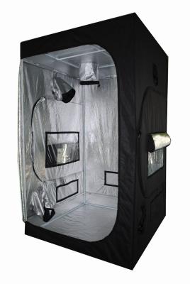 China Light Proof Black Hydroponic Grow Tent 600D Mylar Fabric 4x4ft for Greenhouse Horticulture for sale