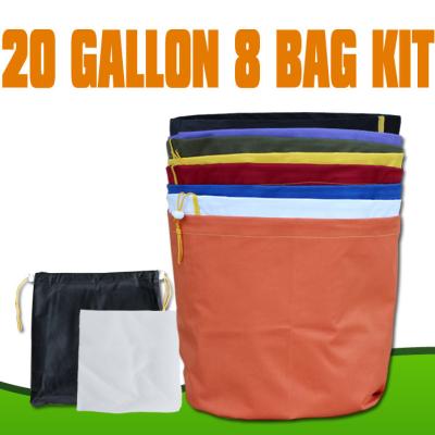 China 20 Gallon Bubble Hash Bags 8 Pack Waterproof Durable Indoor Garden Extraction Bags for sale