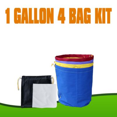 China 1 Gallon 4 Bag Nylon Bubble Hash Bag Kit 100% Waterproof Hydroponic Extraction for sale
