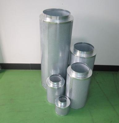 China 10 Inch Inline Exhaust Active Carbon Air Charcoal Filter 600 CFM for Grow Tent Greenhouse for sale