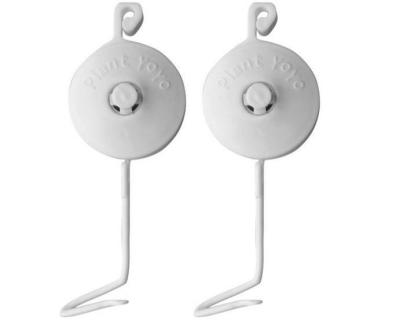 China White PP Material Light Duty Hydroponic Accessories Plant Yoyo Hanger for sale