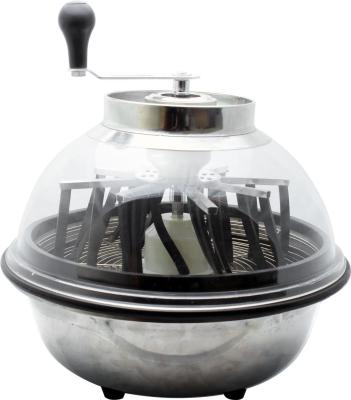 China 19 Inch Manual Stainless Steel Hydroponics Bowl Leaf Bud Trimmer Hand Drive Herb for sale