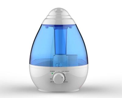 China 2.6L Ultrasonic Air Cool Mist Humidifier with Aroma Diffuser CE Approved for sale