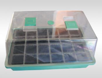 China PP PS Garden Mini Greenhouse Plastic Seed Propagation Nursery Pots with Breeding Tray 50 Cells for sale
