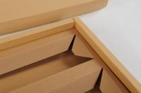 China Single Wall Corrugated Board Paper Collapsible Paper Box Outer Size 240*160*120 mm for sale