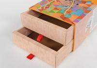 China Double Layer Cardboard Drawer Storage Box CMYK / Pantone Printing for sale