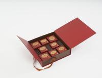 China Red Luxury  Hard Cardboard Gift Boxes Foldable Type Chocolate Packaging for sale