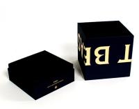 China Sturdy Magnetic Closure Gift Box Candle Jewellery Packaging Black Color for sale