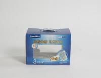 China Matt Lamination Corrugated Paper Box With PVC Window And Plastic Handle for sale