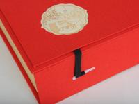 China Classic Red Folding Cardboard Gift Boxes High Strength Long Working Life for sale