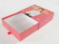 China Pink  Paper Drawer Boxes With Silk Belt  Whole Printed  Single Layer for sale