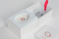 China Rigid Cardboard Counter Display Boxes White Cardboard Table Display Stands for sale