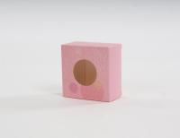 China Pink Ivory Cardboard Counter Display Stands Cosmetic Gift Packaging for sale