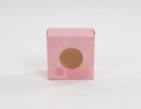 China Pink Ivory Cardboard Counter Display Stands Cosmetic Gift Packaging for sale
