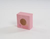 China Pink Ivory Cardboard Counter Display Stands Cosmetic Gift Packaging for sale