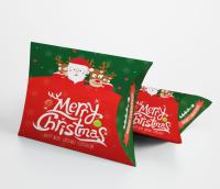 China SGS Logo Imprintable 128gsm Chrismas Pillow Cardboard Boxes for sale