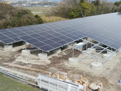 China Anodized Aluminum Al-Mg-Zn Coated Solar Ground Mount Structure - 60m/s Wind Resistance, 1.4KN/M² Snow Load for sale