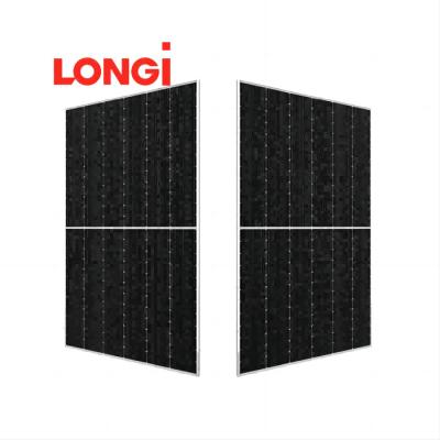 China LONGi 445W 450W 455W Mono Solar Panel 108 Cells HPBC Full Black PV Module for sale