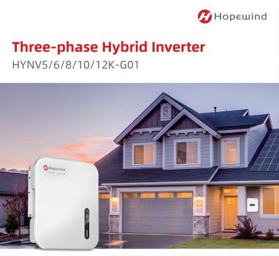 China 8kW Hopewind Three Phase Hybrid Inverter HYNV8K-G01 98.4% Efficiency IP66 for sale