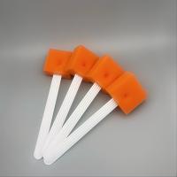 China Disposable Surgical Cleaning Sponge Brush Orange Blue Color Heat Press Welding Dot Design Medical Scrub Brush Surgical Pack UV for sale