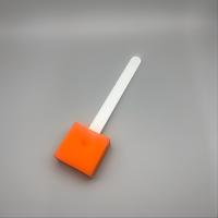 China Disposable Surgical Cleaning Sponge Brush Orange Blue Color Heat Press Welding Dot Design Medical Scrub Brush Surgical Pack UV for sale