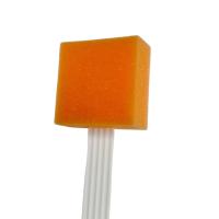 China Custom Size Surgical Sponge Brush PU Polyurethane Foam Head PP Handle Disposable Medical Debridement Cleaning Brush Class I for sale