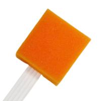 China Custom Size Surgical Sponge Brush PU Polyurethane Foam Head PP Handle Disposable Medical Debridement Cleaning Brush Class I for sale