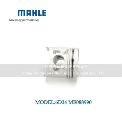 China 6D34T 6D34 Mahle Steel Pistons , ME088990 Sk230-6 Engine Piston Set for sale