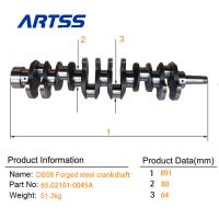 China 65.02101-0045A Forged Steel Diesel Engine Crankshaft For Dossan DH220-5 DH220-7 for sale
