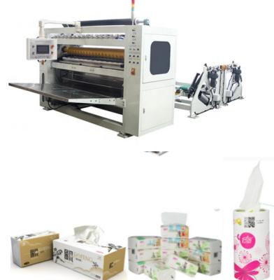 China Interfold V Fold Soft Facial Tissue Embossing Folding Machine 10KW for sale