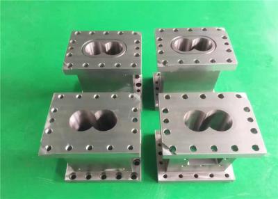China Custom 65mm Twin Screw Extruder Barrel With Bi Metallic Linear Inside for sale