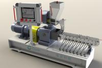 China Lab Scale Extruder Plastic Compounding PLC Control Split Barrel Modular Screw for sale