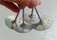 China 50mm Round Perforated Base Insulation Anchor Pins With Self Locking Washers for sale